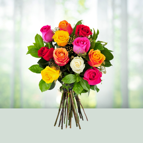 Bouquet of mixed roses - il-Qronfla