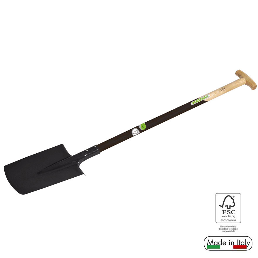 Printed steel spade with T-handle - il-Qronfla